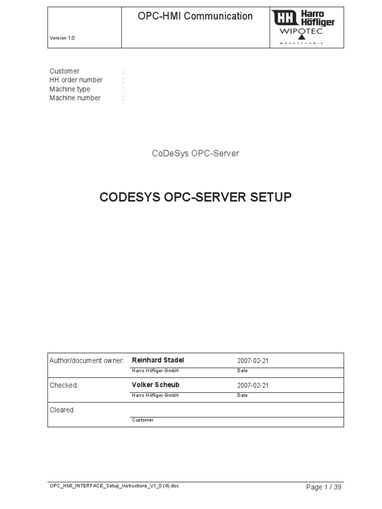 OPC-HMI Communication Setup Guide | PDF | Microsoft Windows | System Software