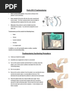 Tracheostomy Care With Checklist | PDF | Medicine | Medical Treatments