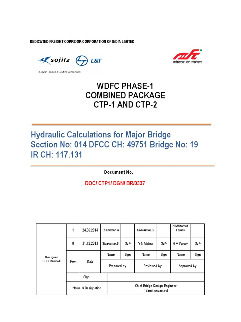 Typical Hydraulic Calculations | PDF | Discharge (Hydrology) | Physical ...