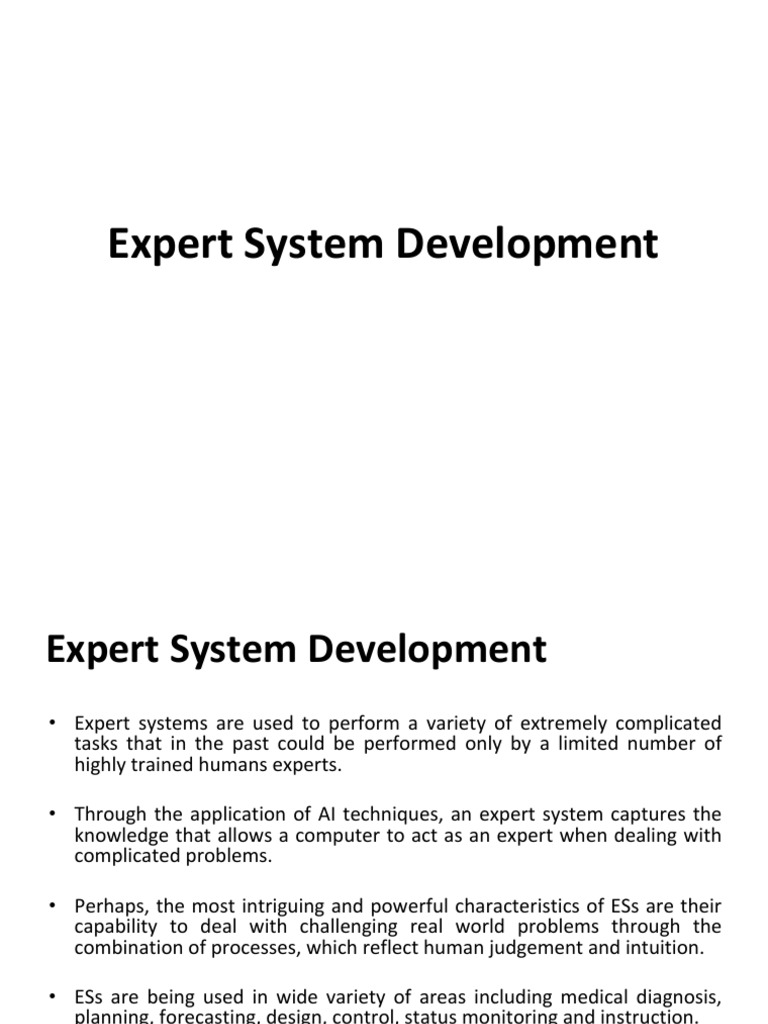 Expert Systems | PDF | Expert | Software Development