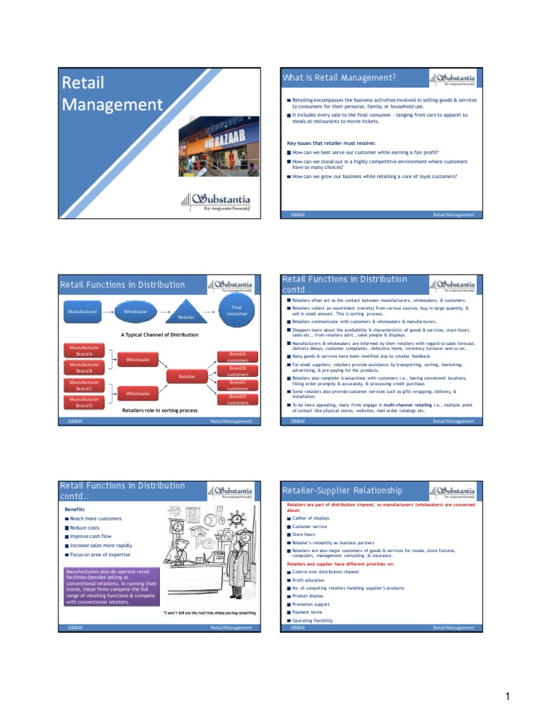 Retail Management Retail Management | PDF | Franchising | Retail