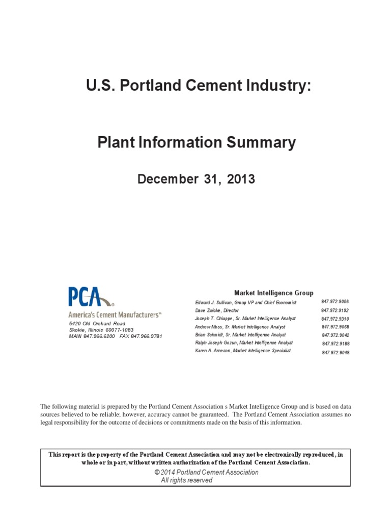 2013 Plant Info Summary Sample PDF | PDF | Coke (Fuel) | Coal