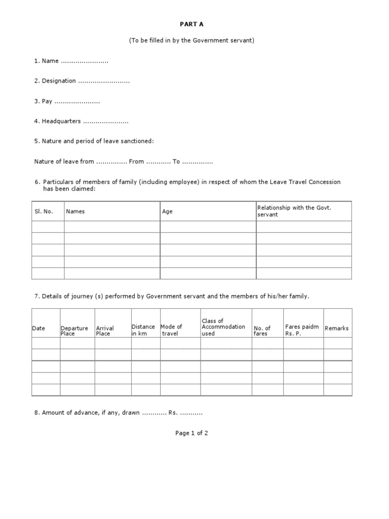 Form For LTC Claim | PDF | Government | Economies