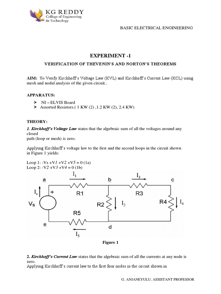 Bee Lab Manual | PDF | Electric Motor | Electrical Network