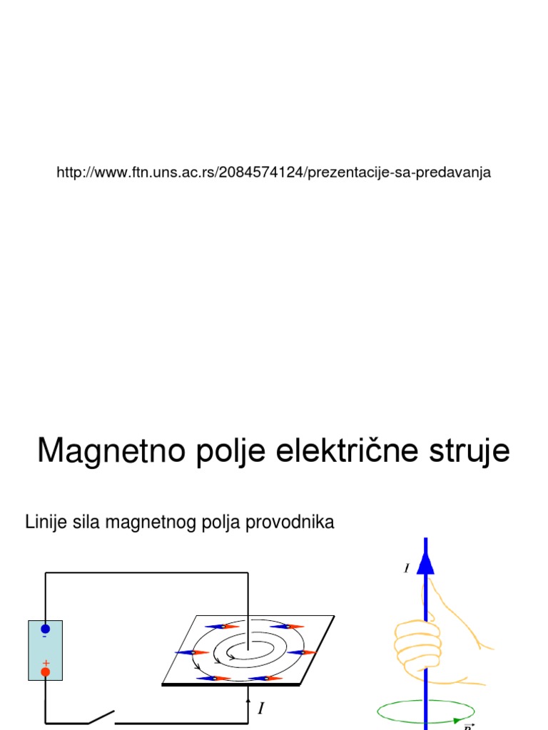 Magnetno Polje Električne Struje I Elektromagnetna Indukcija | PDF
