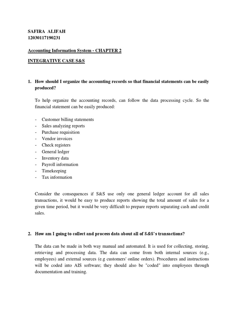 Ais Chapter 2 Case | PDF | Business | Economies