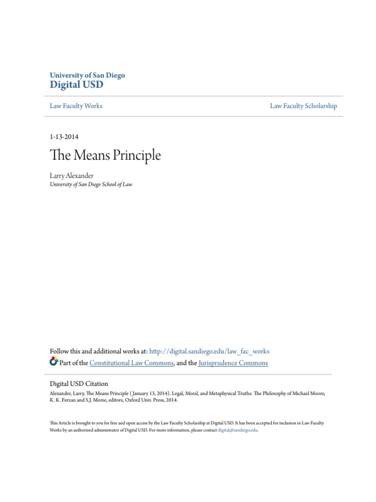 The Means Principle | PDF | Philosophical Theories | Philosophical ...