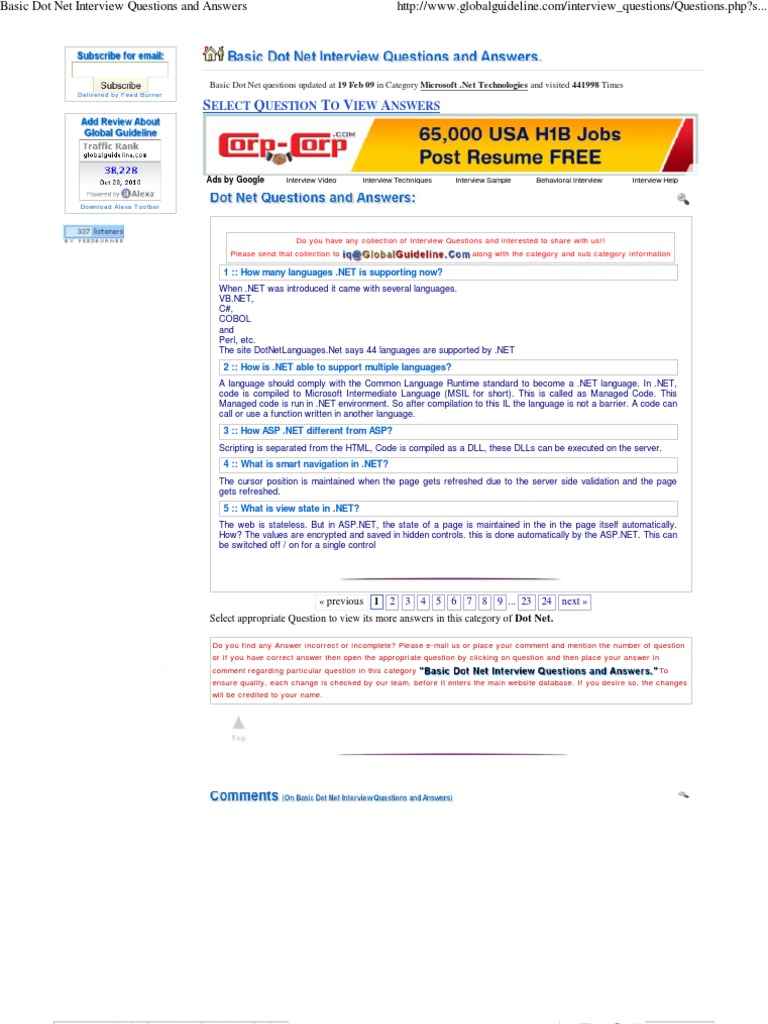 S Q T V A: Elect Uestion O IEW Nswers | PDF | Component Object Model | Class (Computer Programming)