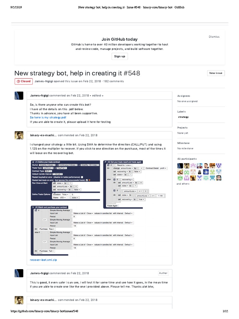 New Strategy Bot Help In Creating It Issue 548 Binary Com Binary Bot Github Pdf 