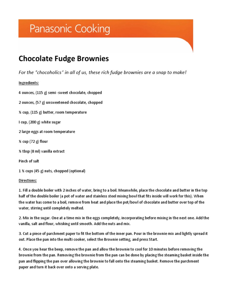 Chocolate Fudge Brownies | PDF