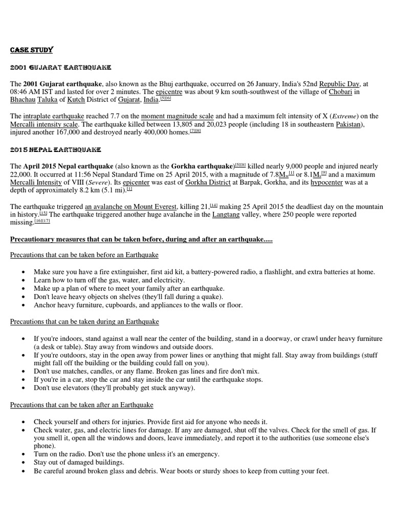 Earthquake Management Guidelines | PDF | Earthquakes | Seismology