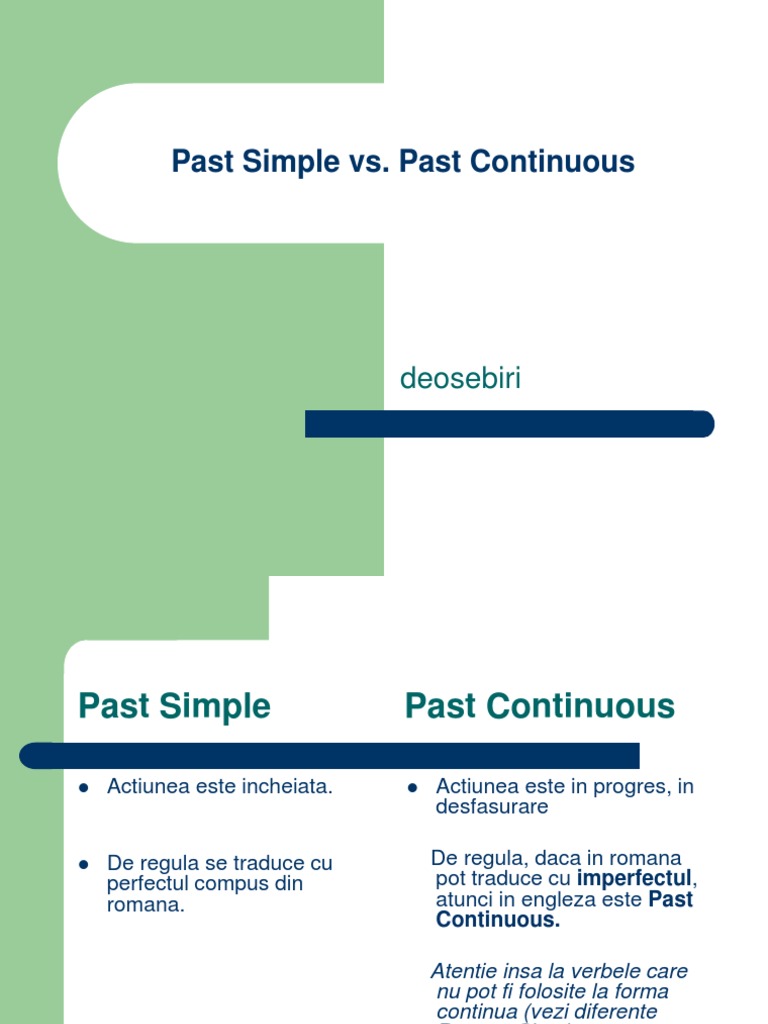 Past Simple Vs Past Continuous | PDF