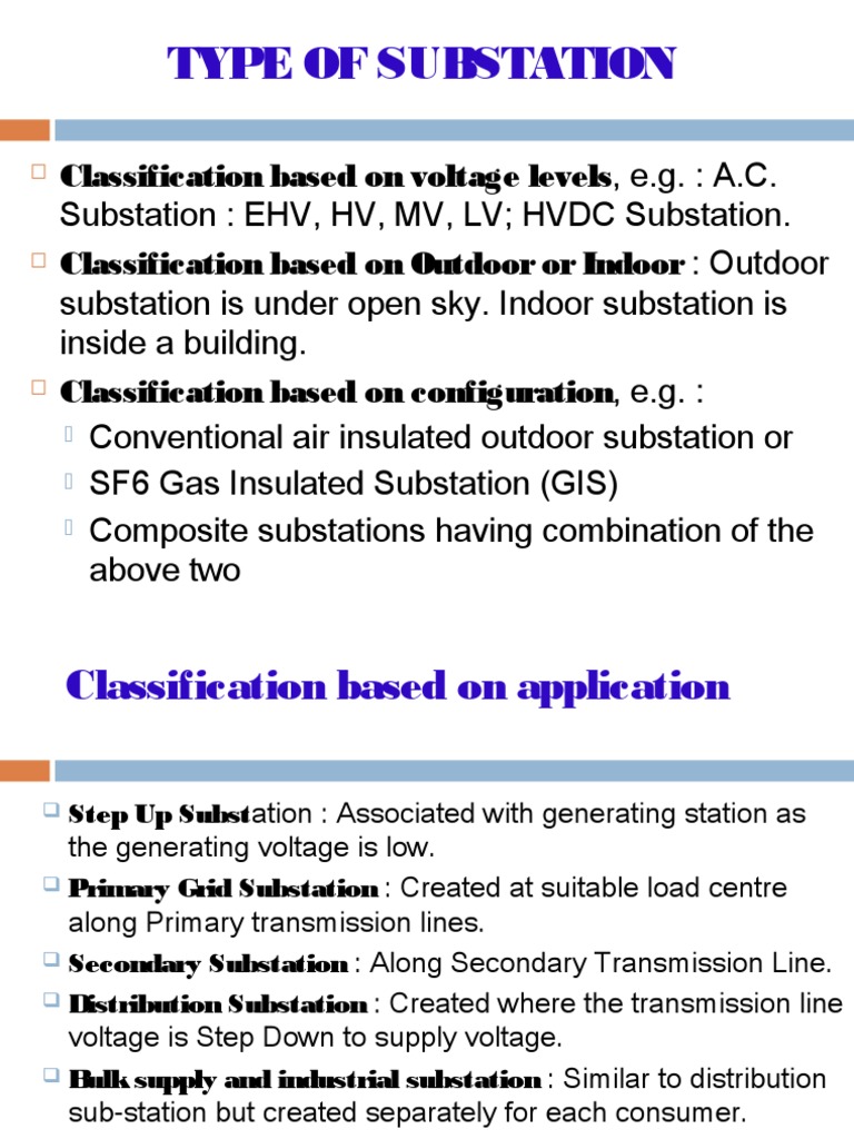 Type of Substation | PDF | Electrical Substation | Electric Power ...