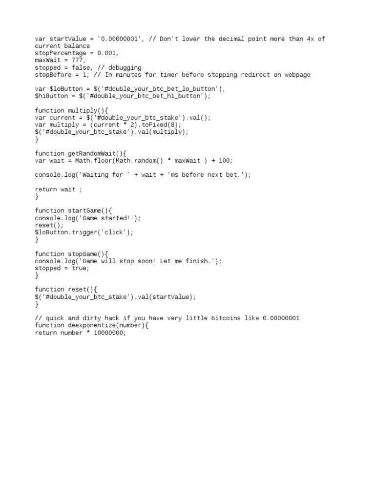 Auto Roll Script | PDF