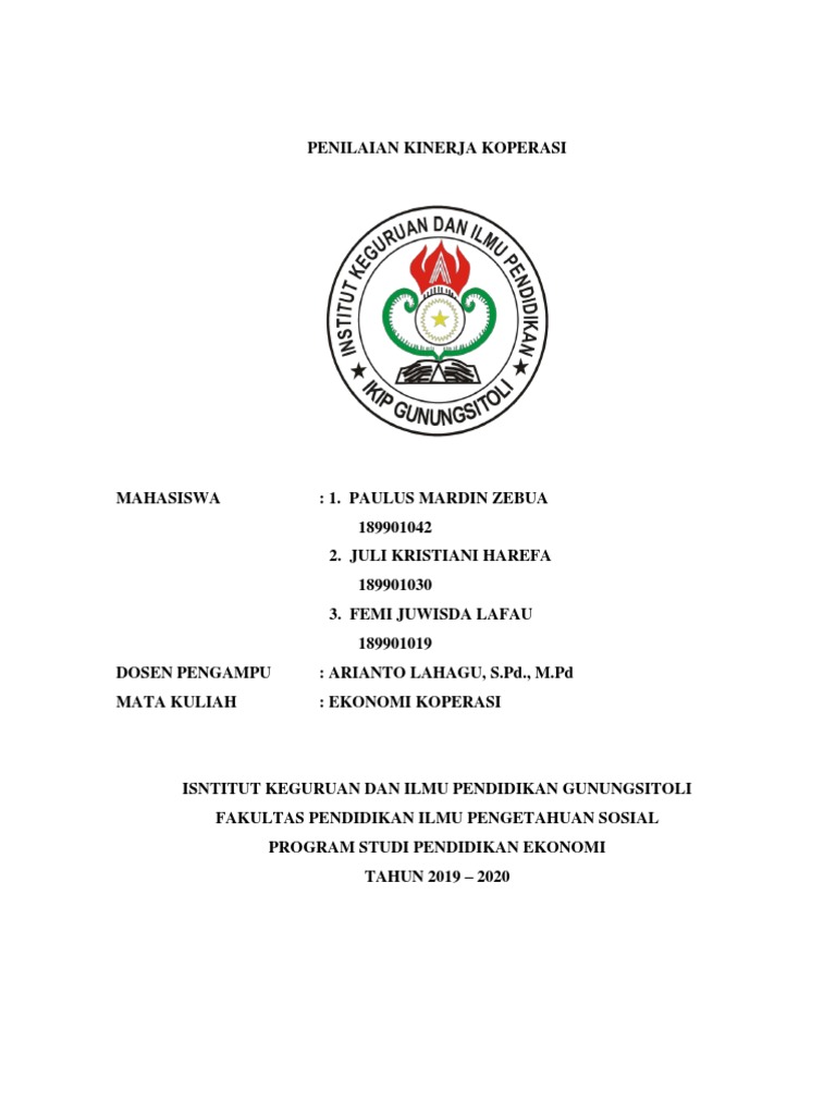 Penilaian Kinerja Koperasi | PDF | Karier & Perkembangan | Bisnis