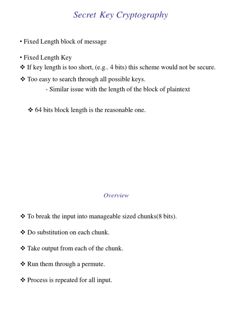 Secret Key Cryptography | Download Free PDF | Key (Cryptography ...