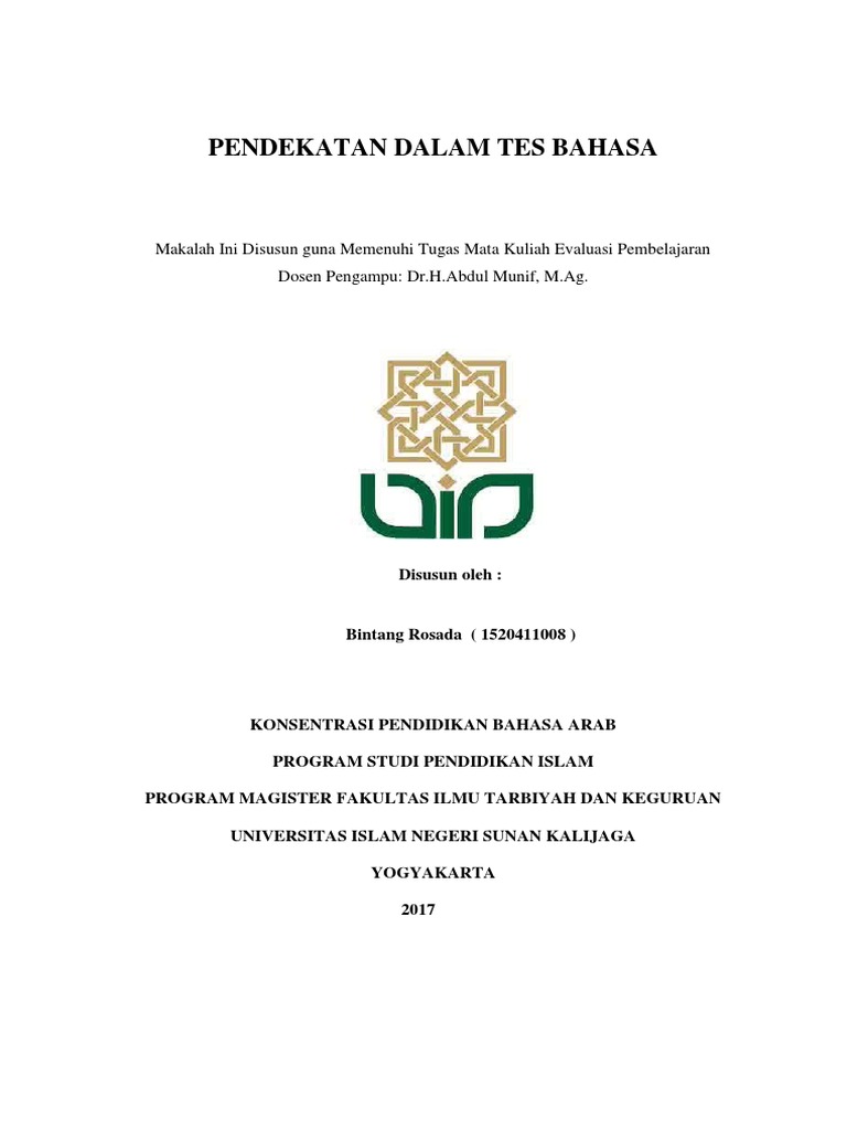 Pendekatan Diskret dalam Tes Bahasa | PDF