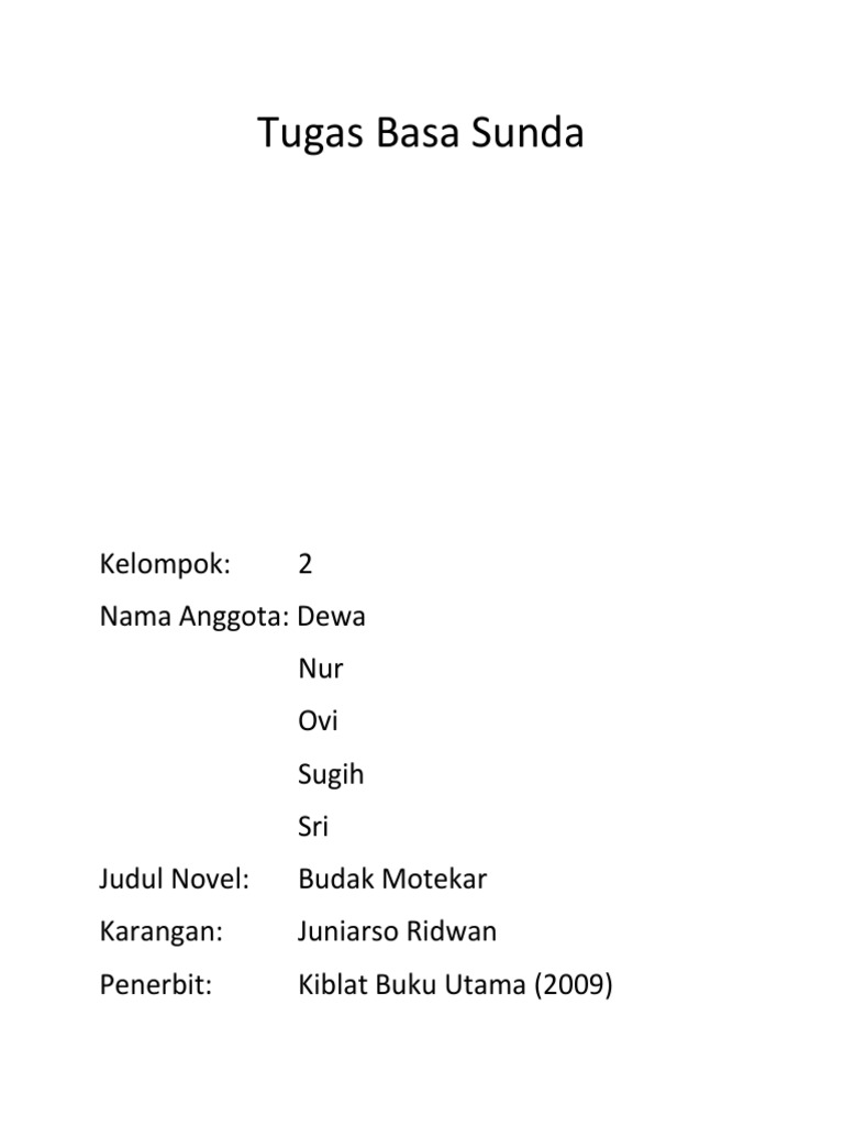 Tugas Basa Sunda | PDF