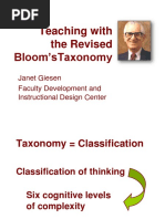 Blooms Taxonomy and TOS | PDF | Test (Assessment) | Psychology