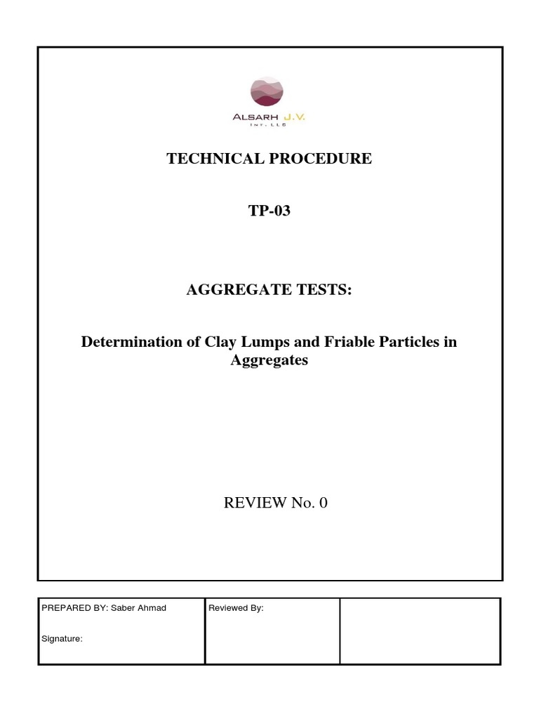 Technical Procedure: Review No. 0 | PDF | Materials | Physical Sciences