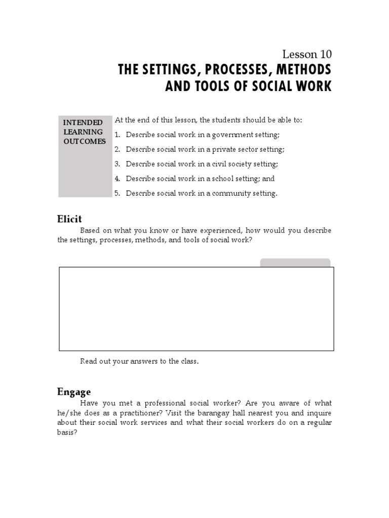 Lesson 10 | PDF | Social Work | Welfare