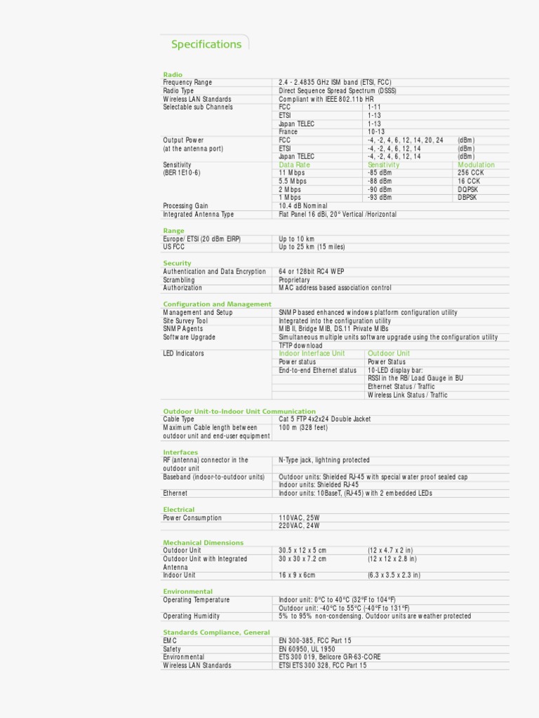 Airlinx Breezenet Ds.11 Data Sheet 0605 | PDF | Wireless Lan | Ieee 802.11