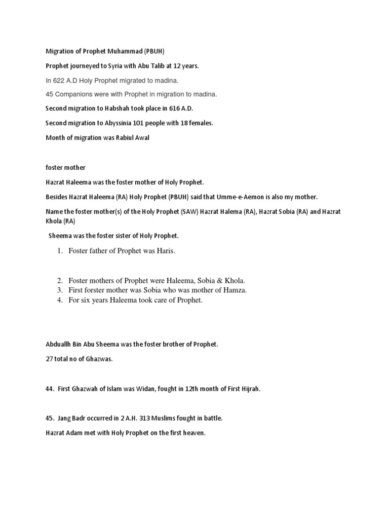 Migration of Prophet Muhammad | PDF