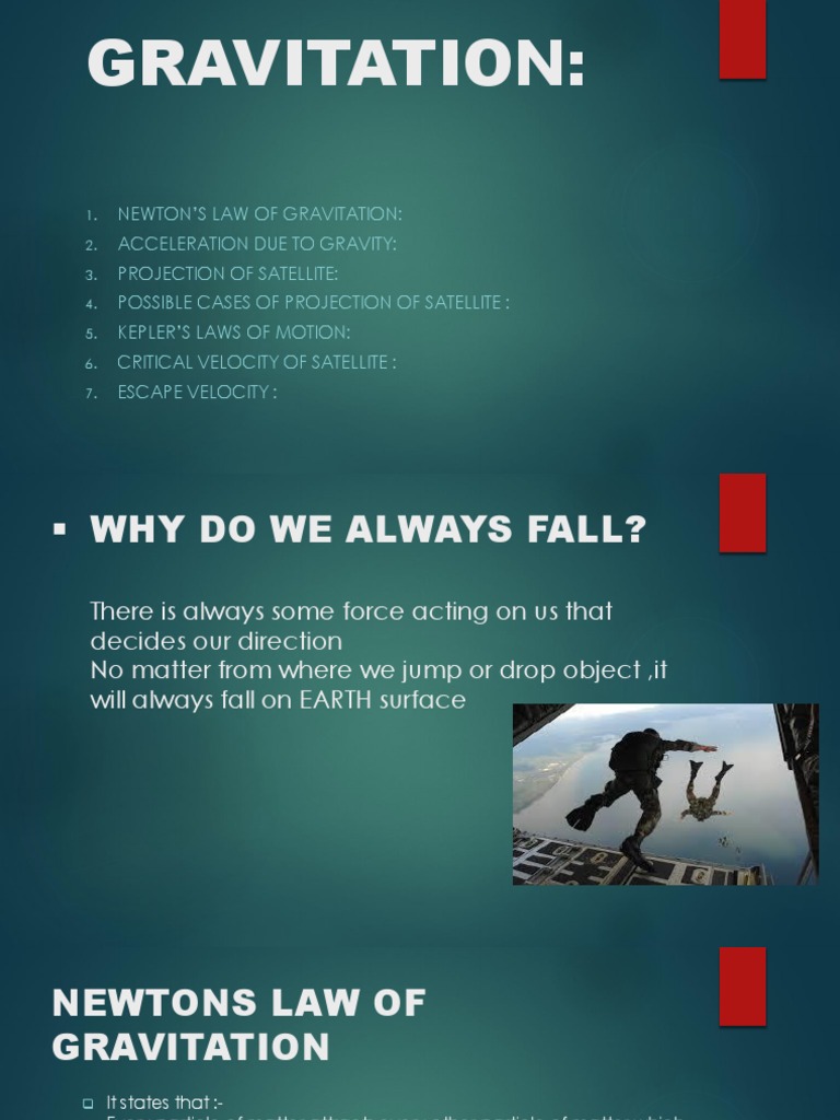 GRAVITATION | PDF | Orbit | Gravity