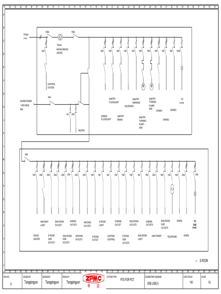 RTG Elementary Drawing-1 | PDF | Electrical Engineering | Electric Power