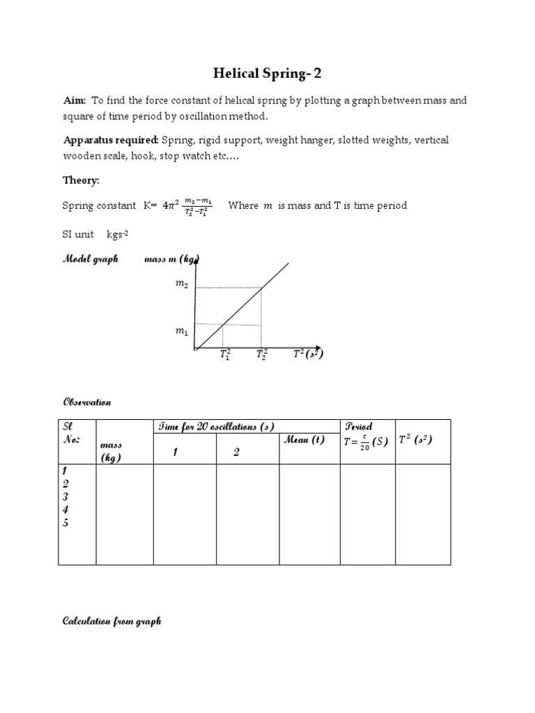 Helical Spring 2 | PDF