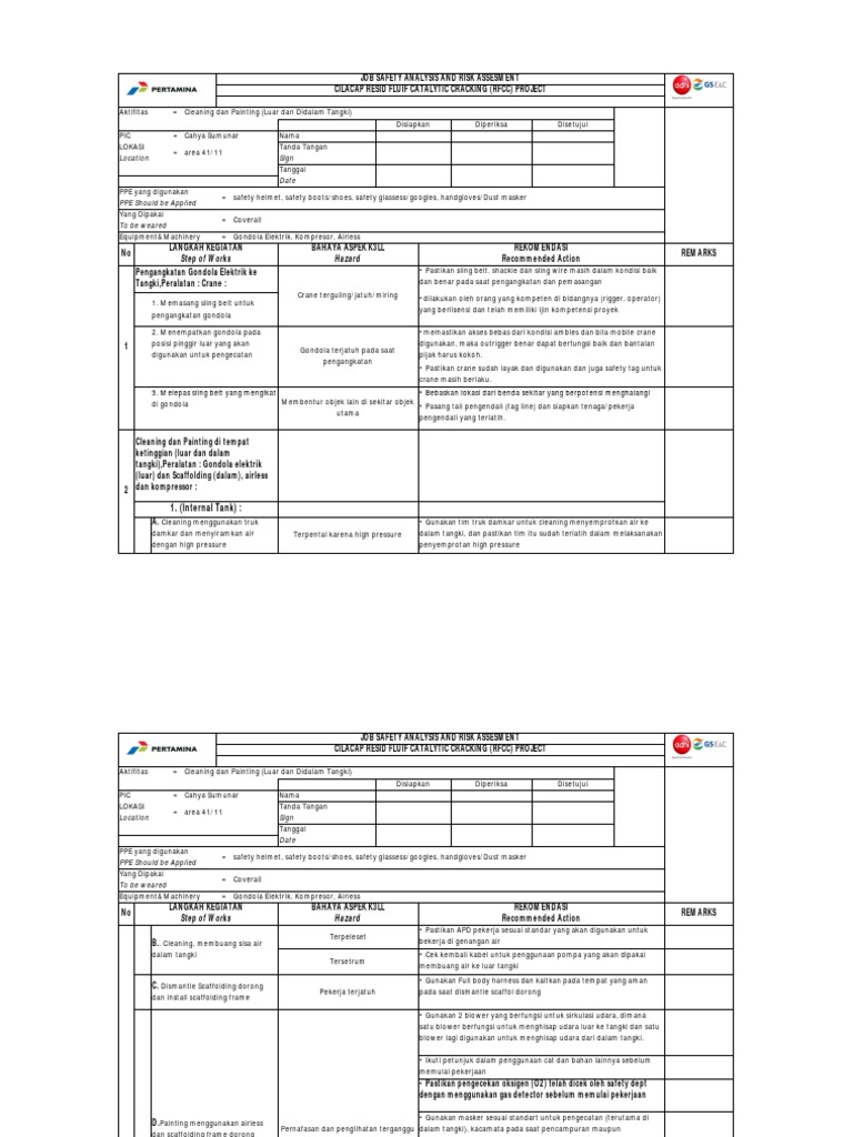 Dokumen - Tips - Pertamina Jsa Form Painting PDF | PDF