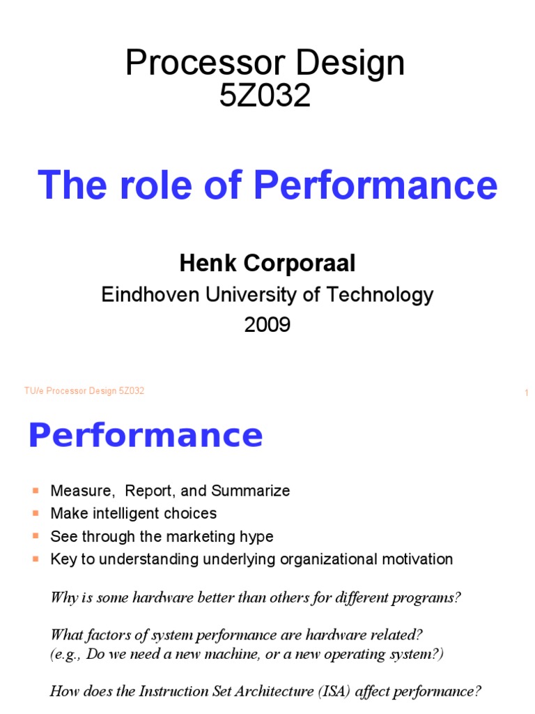 Processor Design: The Role of Performance | PDF | Central Processing Unit | Hertz