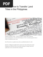 TCT Transfer and Annotation Guide | PDF | Receipt | Taxes