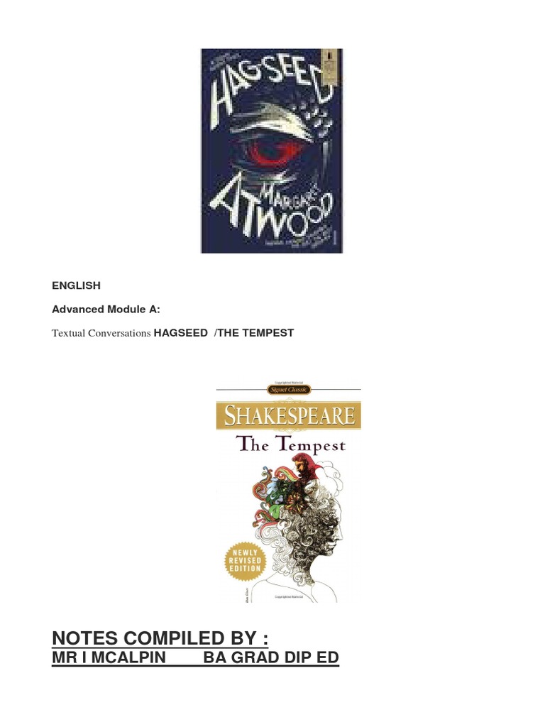 Tempest Hagseed Booklet Notes For English Advanced Module A Pdf