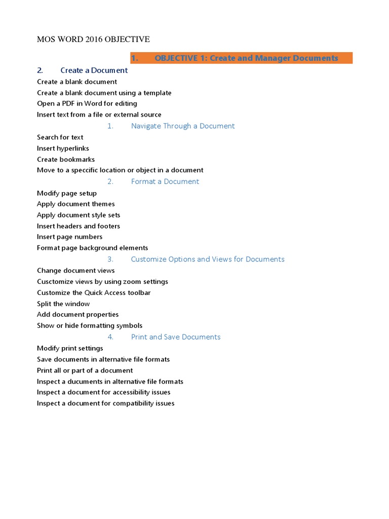 Mastering Word 2016 Document Management | PDF