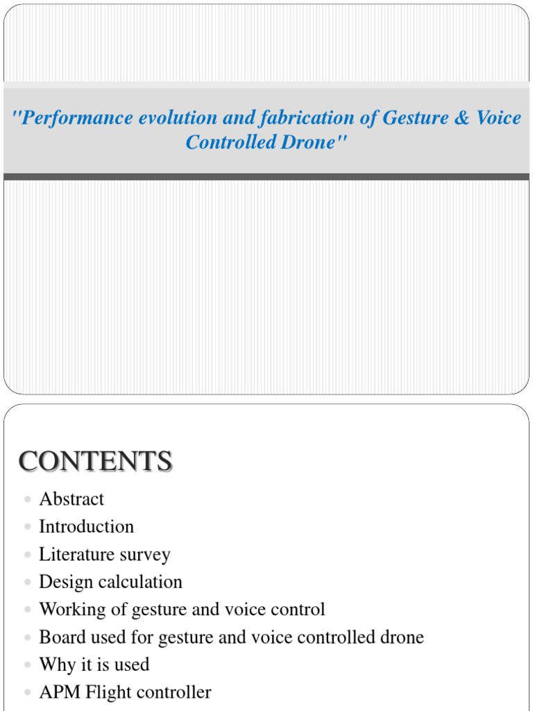Performance of Gesture Controlled Drone | PDF | Unmanned Aerial Vehicle | Accelerometer