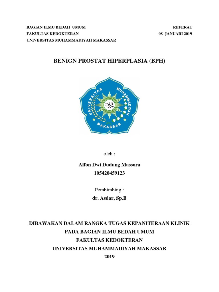 Benign Prostat Hiperplasia (BPH) : Alfon Dwi Dudung Massora ...