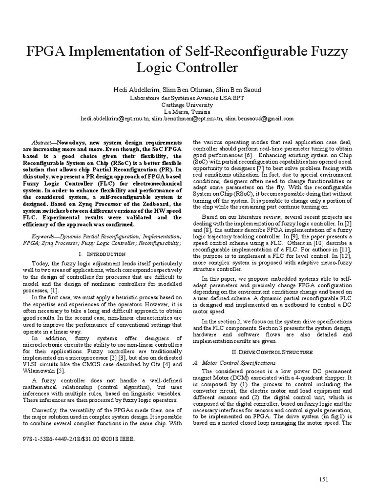 Fuzzy Logic Controller | PDF | Field Programmable Gate Array | Variable (Mathematics)