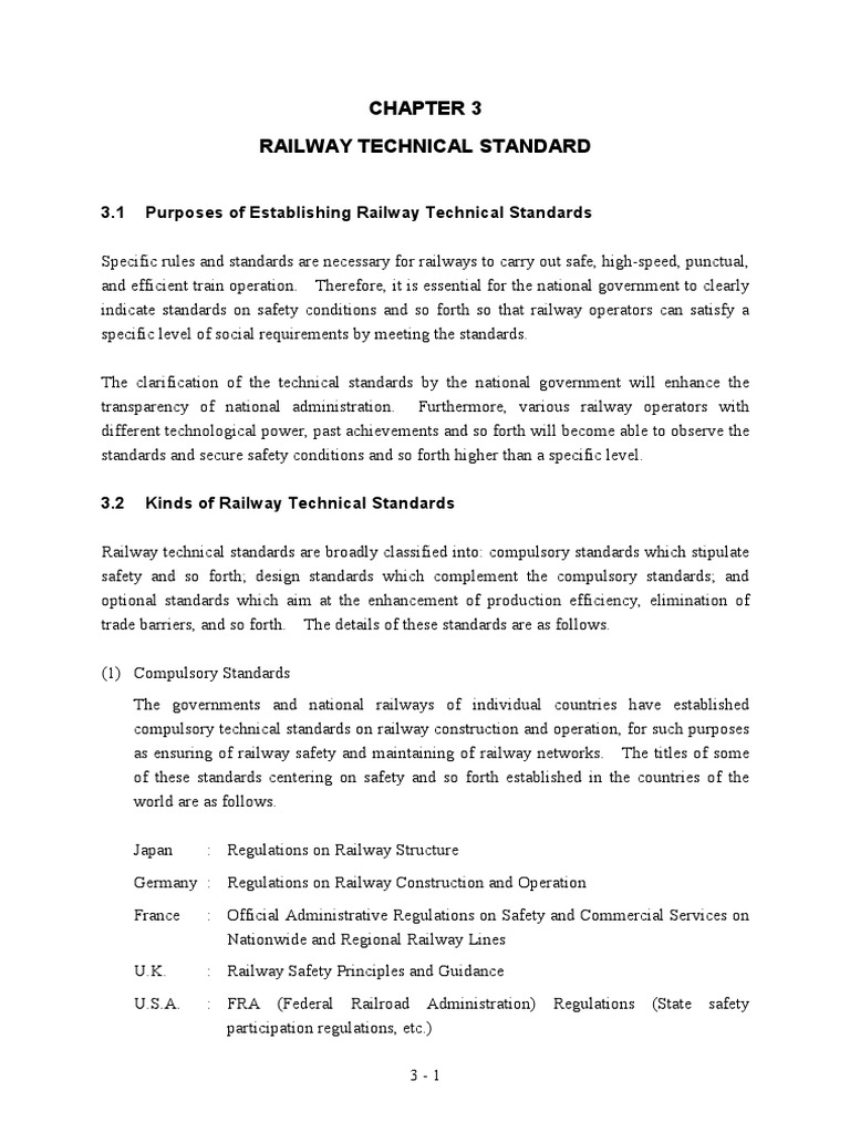 Railway Technical Standard | Download Free PDF | Rail Transport | Track ...