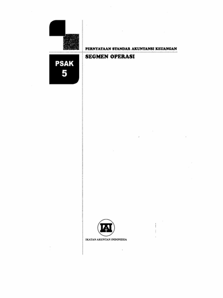 PSAK 5 (Revisi 2014) - Segmen Operasi-1 PDF | PDF