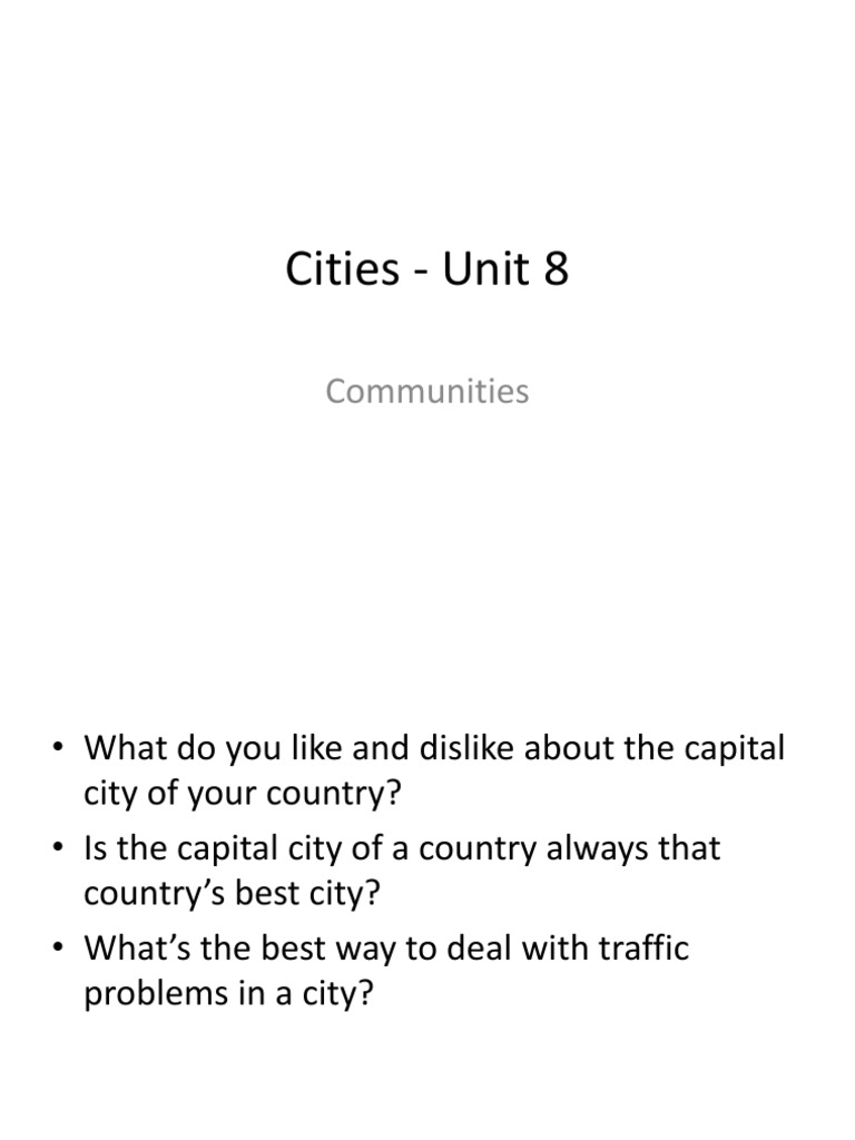 Questions About Cities | PDF