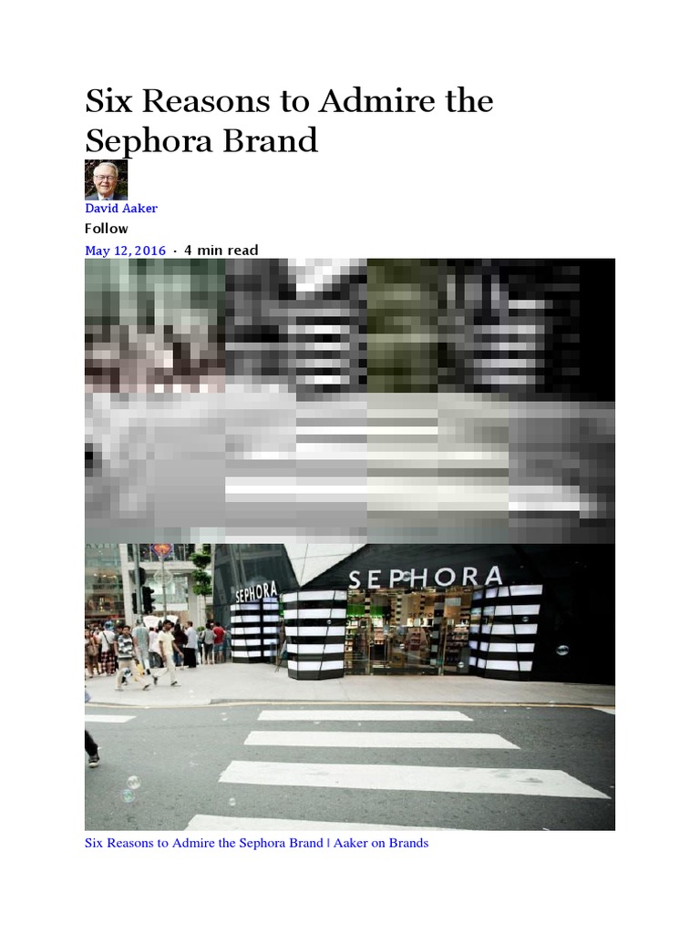 Six Reasons To Admire The Sephora Brand | PDF | Brand | Cosmetics