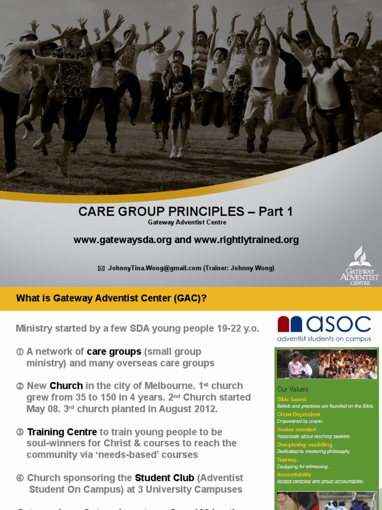 Care Group Principles Powerpoint | PDF | Seventh Day Adventist Church ...