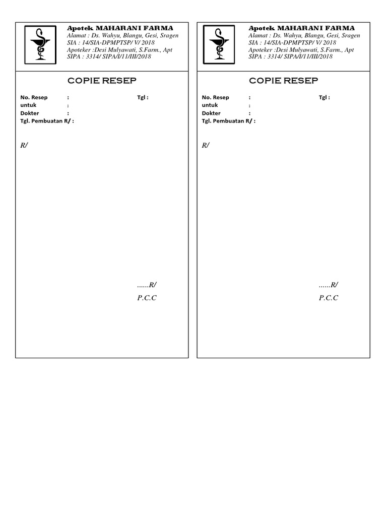 Copy Resep | PDF