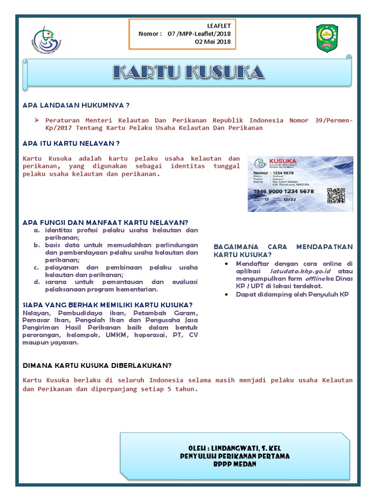 Leaflet Kartu Kusuka | PDF