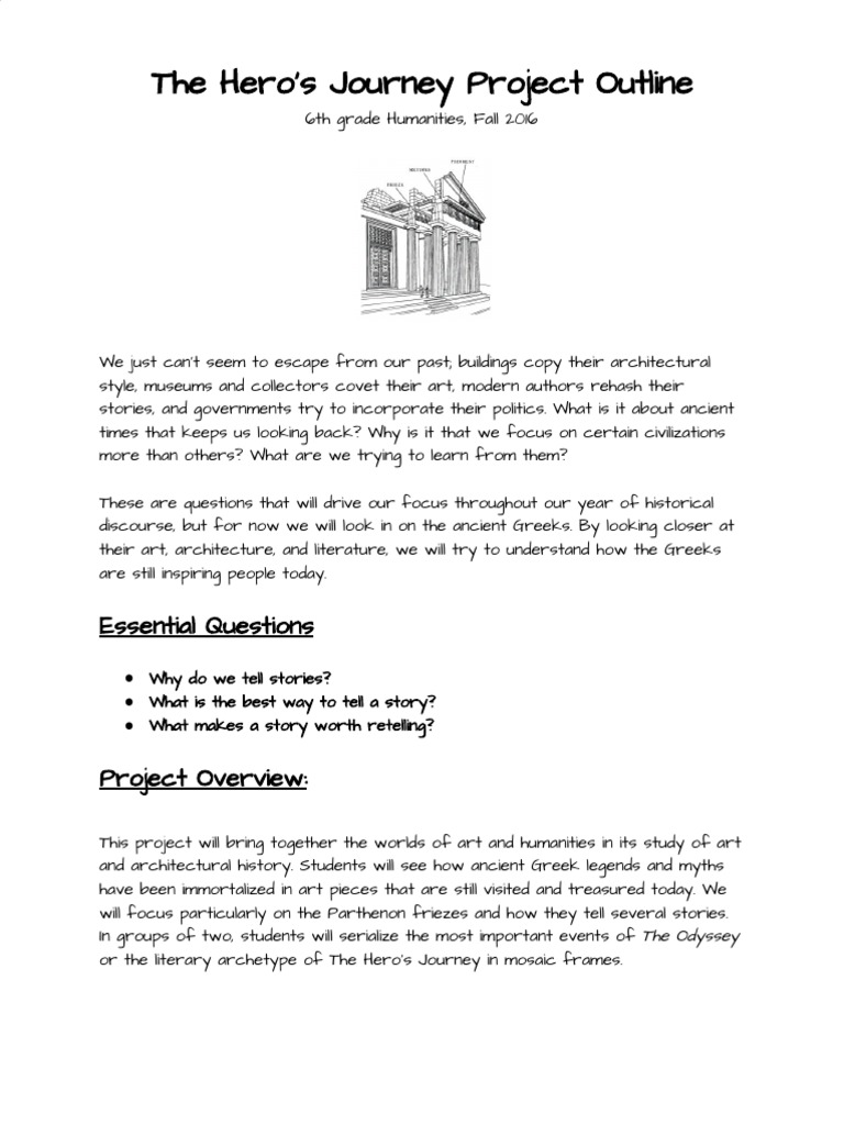 Heros Journey Project Outline | PDF | Odyssey | Hero