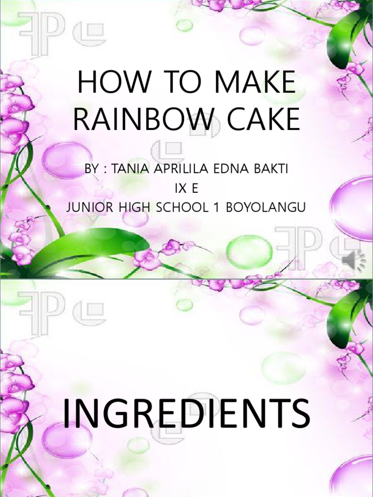 How to Make a Rainbow Layer Cake in 6 Colors | PDF