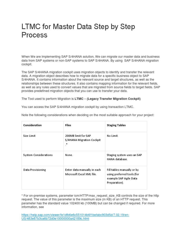LTMC For Master Data Step by Step Process | PDF | Sap Se | Information Retrieval