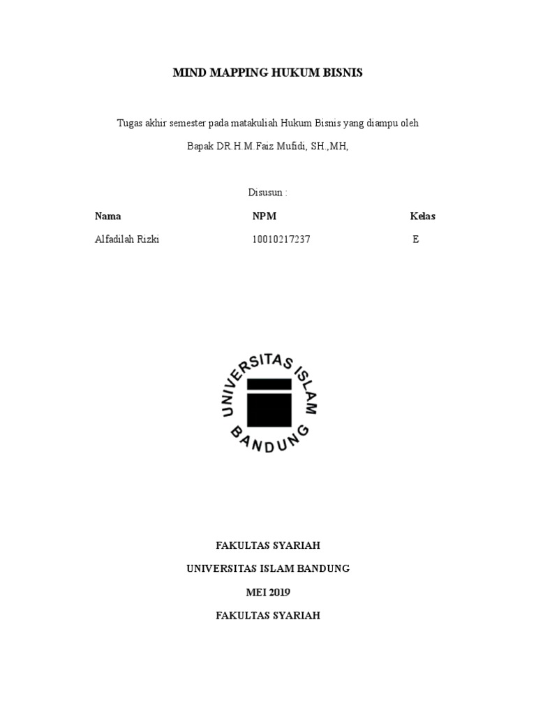 Mind Mapping Hukum Bisnis | PDF