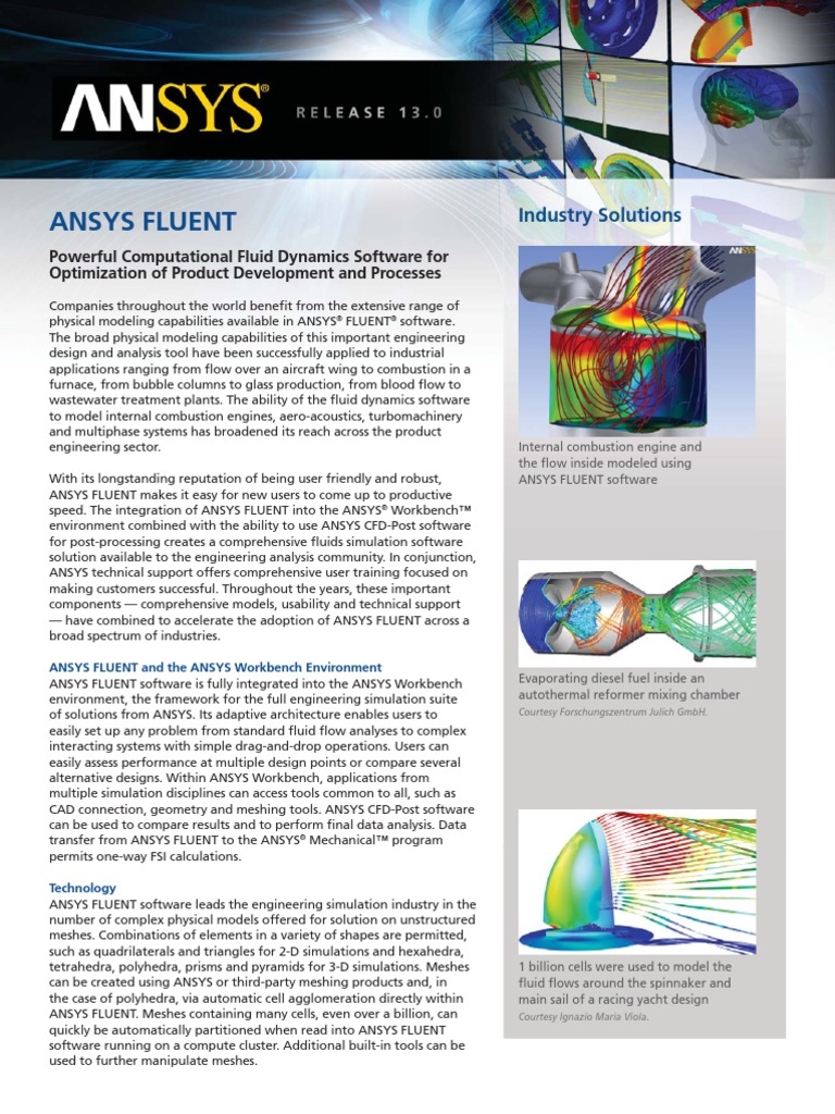 Ansys Fluent Brochure | Heat Transfer | Simulation